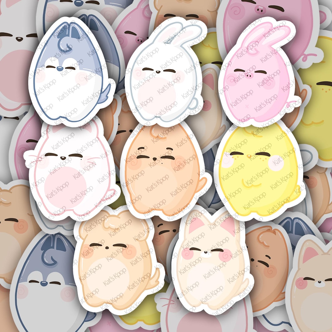 Cute Chibi Skzoo Glossy Stickers Stray Kids Characters 2-inch Water ...