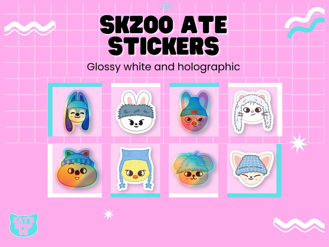 Stray Kids SKZOO ATE Stickers • 2-inch Kpop Stickers • Water Resistant ...