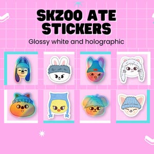 Stray Kids SKZOO ATE Stickers • 2-inch Kpop Stickers • Water Resistant ...