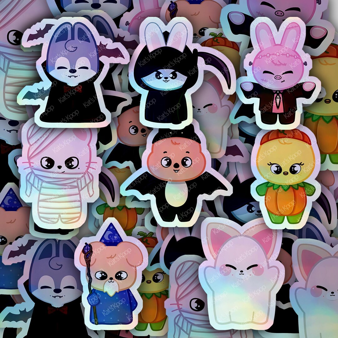 Stray Kids SKZOO Halloween Costume Stickers 2-inch Kpop Stickers Water ...