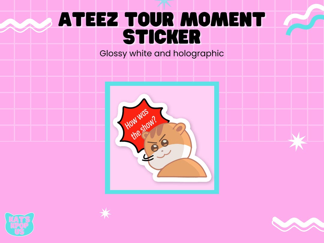 Ateez Hongjoong Jjoongrami "how Was the Show" Tour Moment Sticker • 2 ...