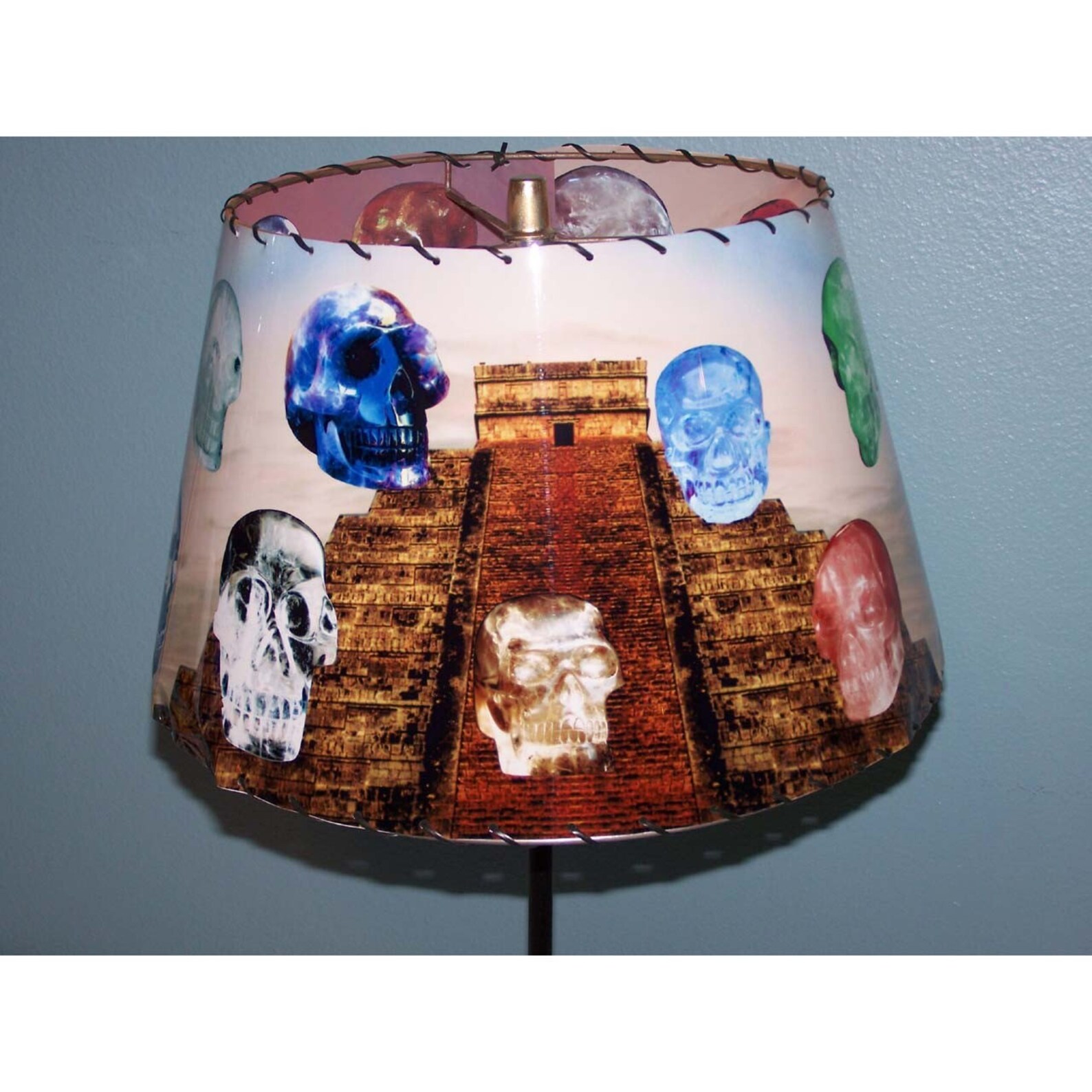 CRYSTAL SKULL original Lamp and Lampshade Shade A MuST SEE | Etsy