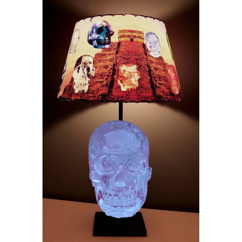 CRYSTAL SKULL original Lamp and Lampshade Shade A MuST SEE | Etsy