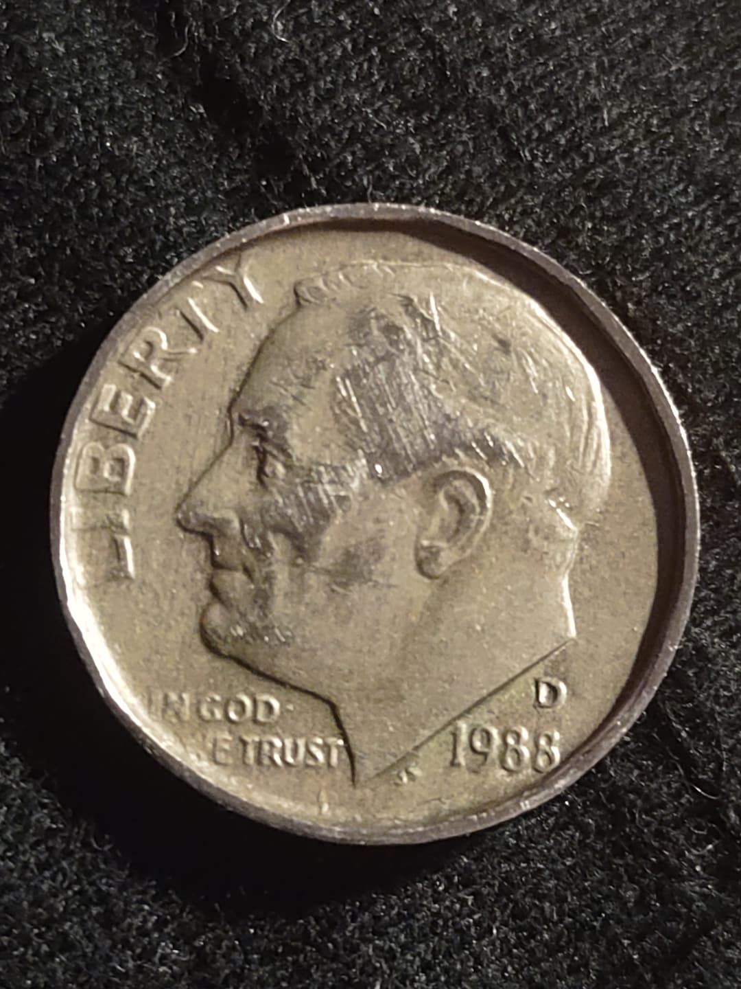 1988- D Roosevelt Dime Error Coin (great Addition to Your Collection ...