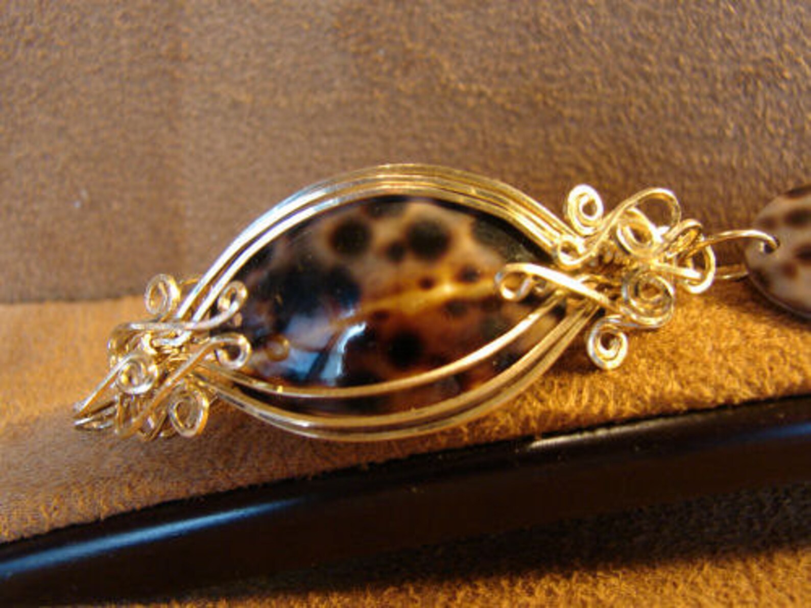 Leopard Print Shell 14K Gold Filled Bracelet - Etsy