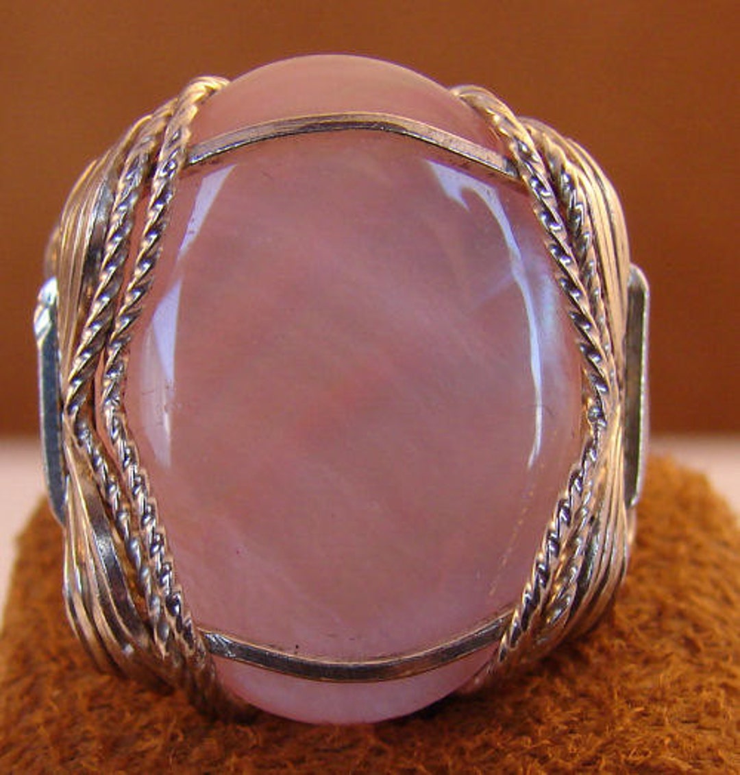Argentium Sterling Silver Pink Mussel Shell Ring Size 9.5 - Etsy