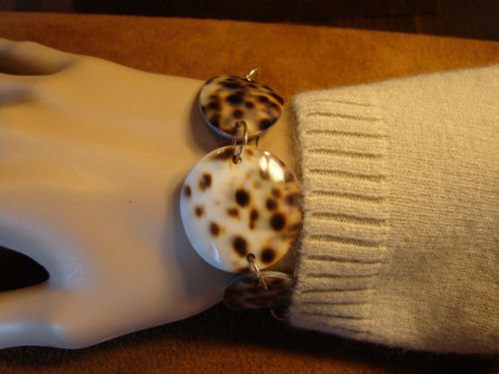 Leopard Print Shell 14K Gold Filled Bracelet - Etsy