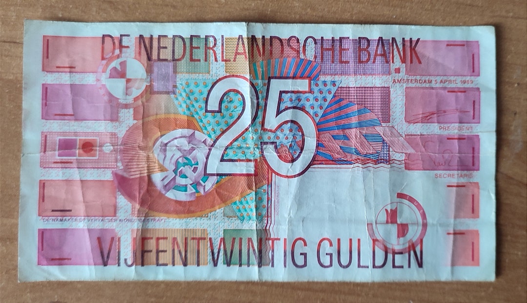 25 Dutch Guilders 1989 - Etsy