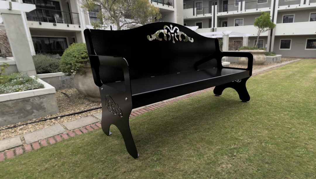 Metal Park Bench DIY DXF Plans. Digital Files Only. Download Only. Cut ...