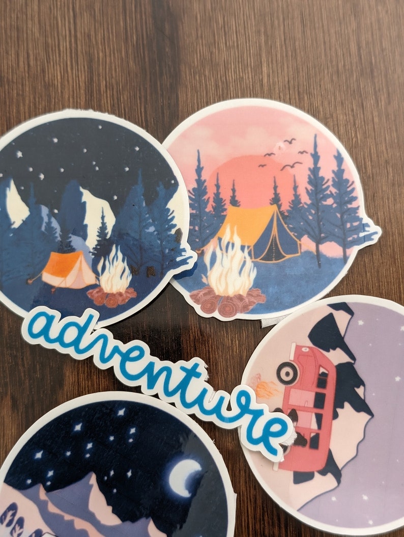 Camping Sticker Pack - Etsy