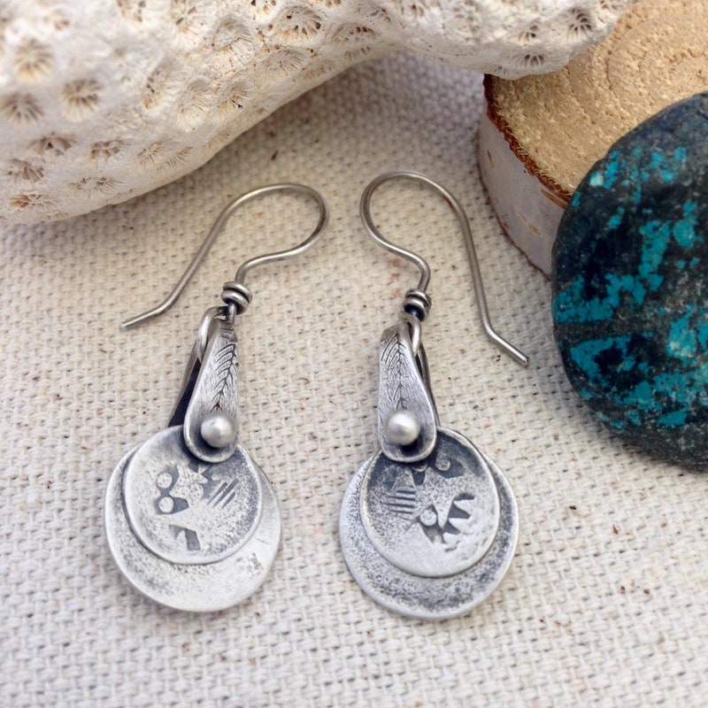 Rustic Earrings - Etsy