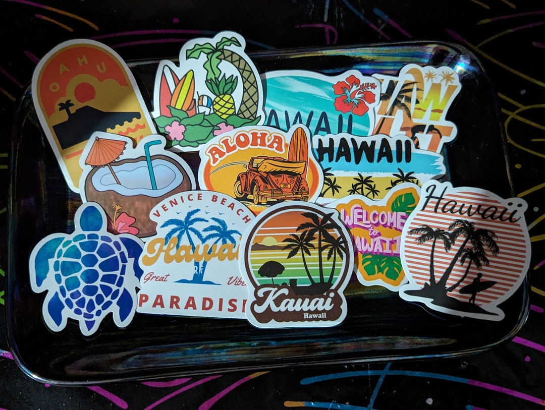 Hawaii Sticker Packs - Etsy