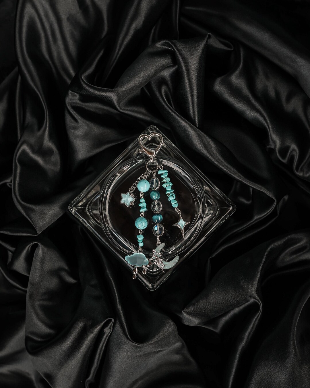 Turquoise Cloud Keychain - Etsy
