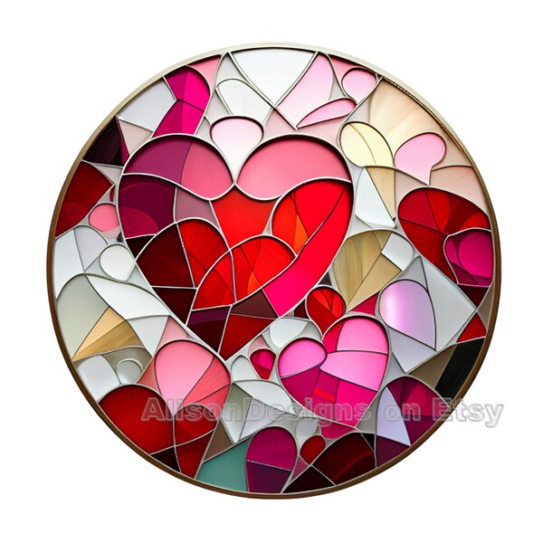 Stained Glass Hearts - Etsy