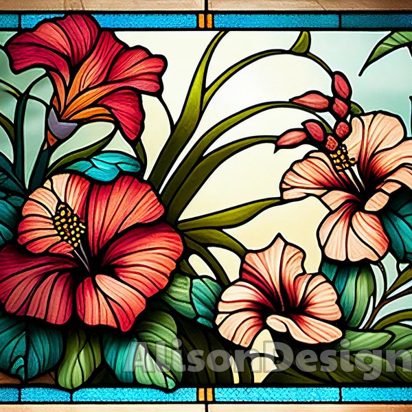 Hawaiian Stained Glass Pattern - Etsy