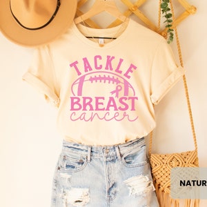 Tackle Breast Cancer T-shirt, Cancer Football Shirt, Breast Cancer ...