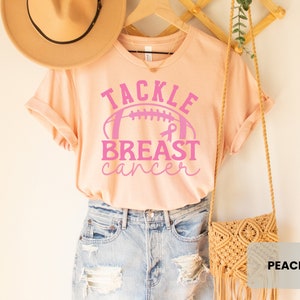 Tackle Breast Cancer T-shirt, Cancer Football Shirt, Breast Cancer ...