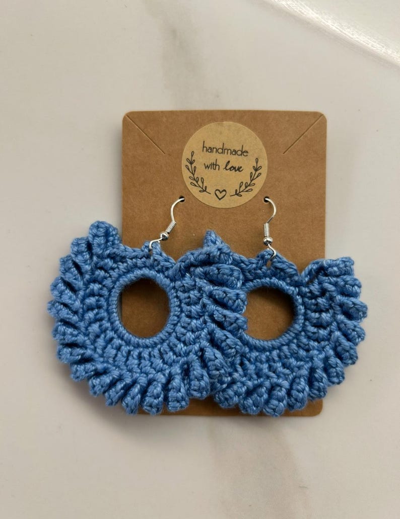 Round Crochet Earrings Tutorial - Etsy