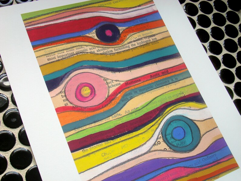 Science Art, Abstract Wall Art, Biology Art, Rainbow Stripes Print ...