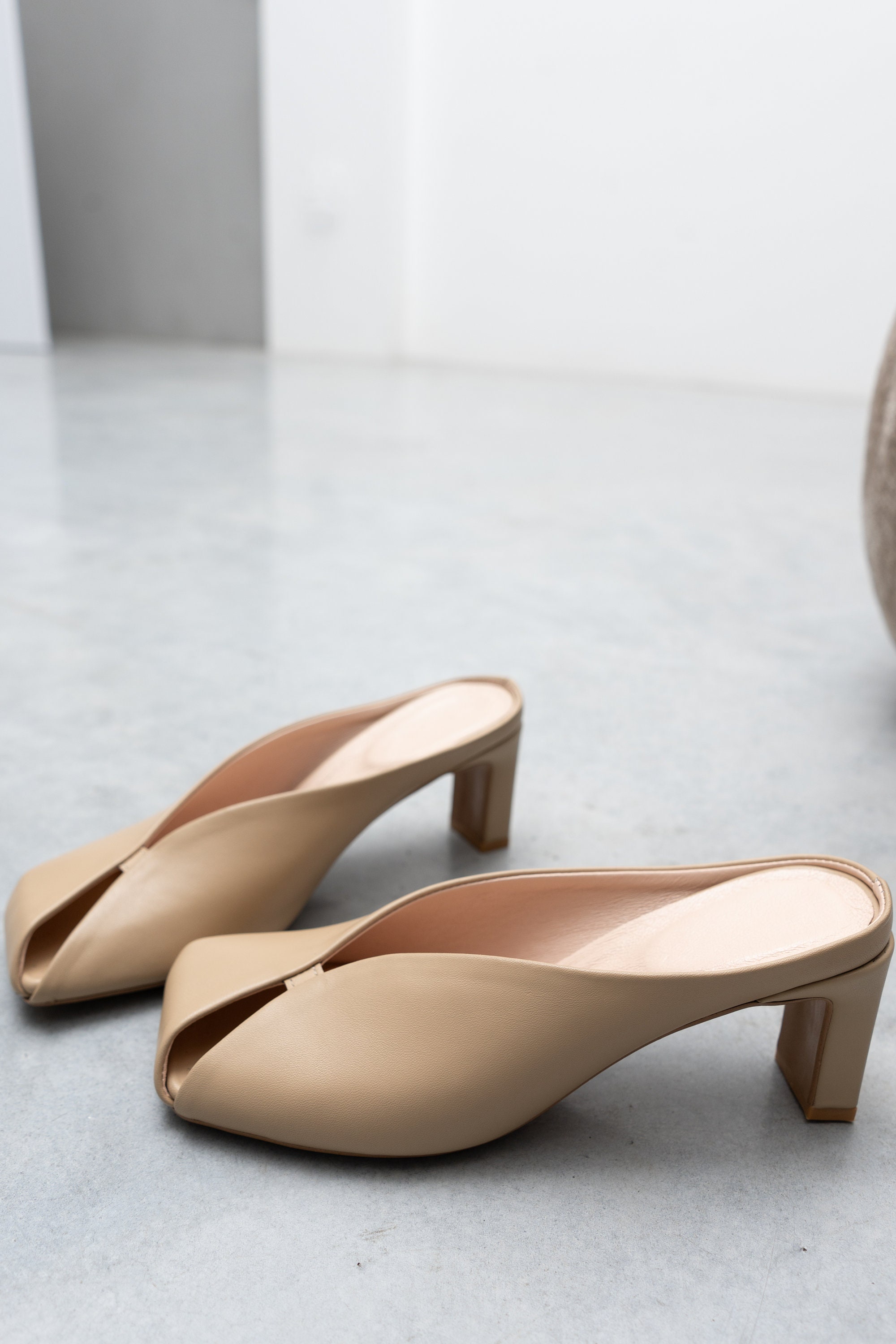 Mules for Women | Leather Mules Women's Loafers | Beige Mules ...