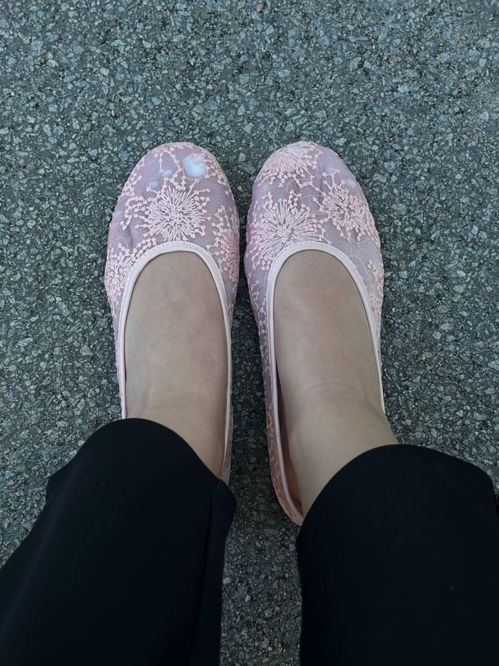 Pink Leather Ballet Flats With Mesh Detail | Handmade Women's Pink ...