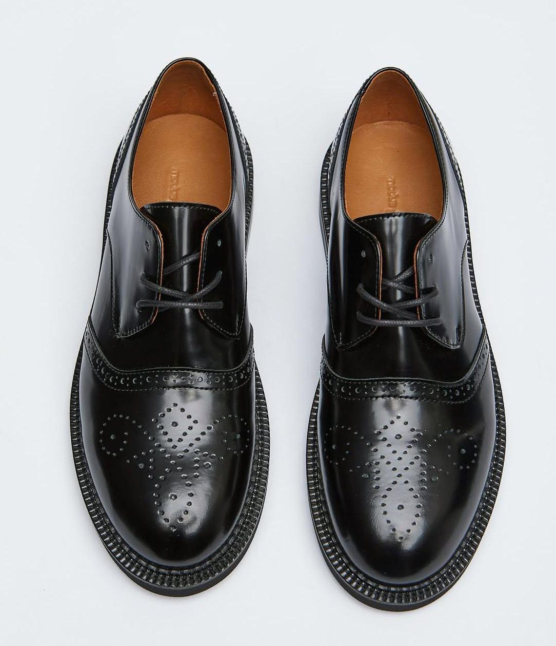 Handmade Women's Black Leather Brogues | Classic Oxford Shoes | Elegant ...