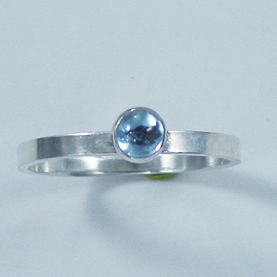 Sterling Silver Natural Gemstone Ring, Custom Order - Etsy