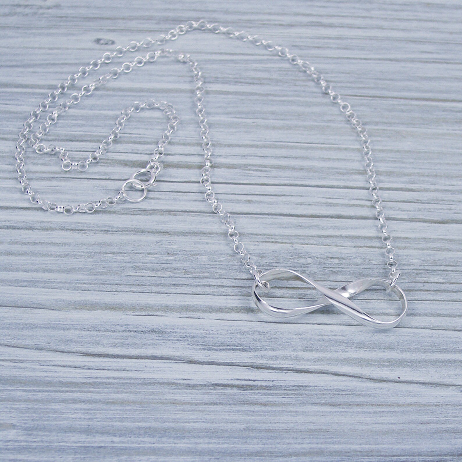 Silver Infinity Necklace Infinity Symbol Jewelry | Etsy