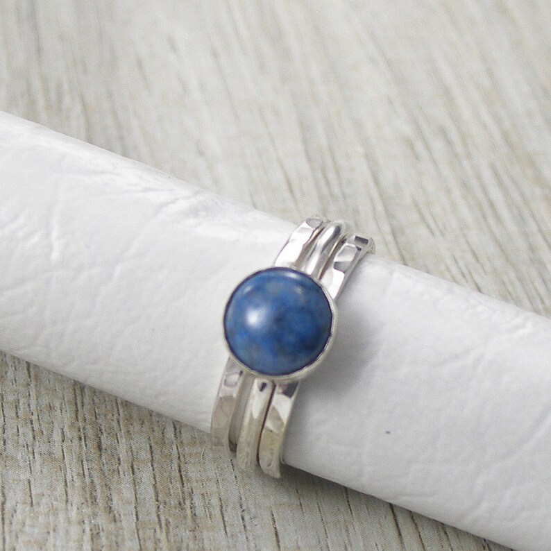Blue Denim Lapis Lazuli Ring | Etsy