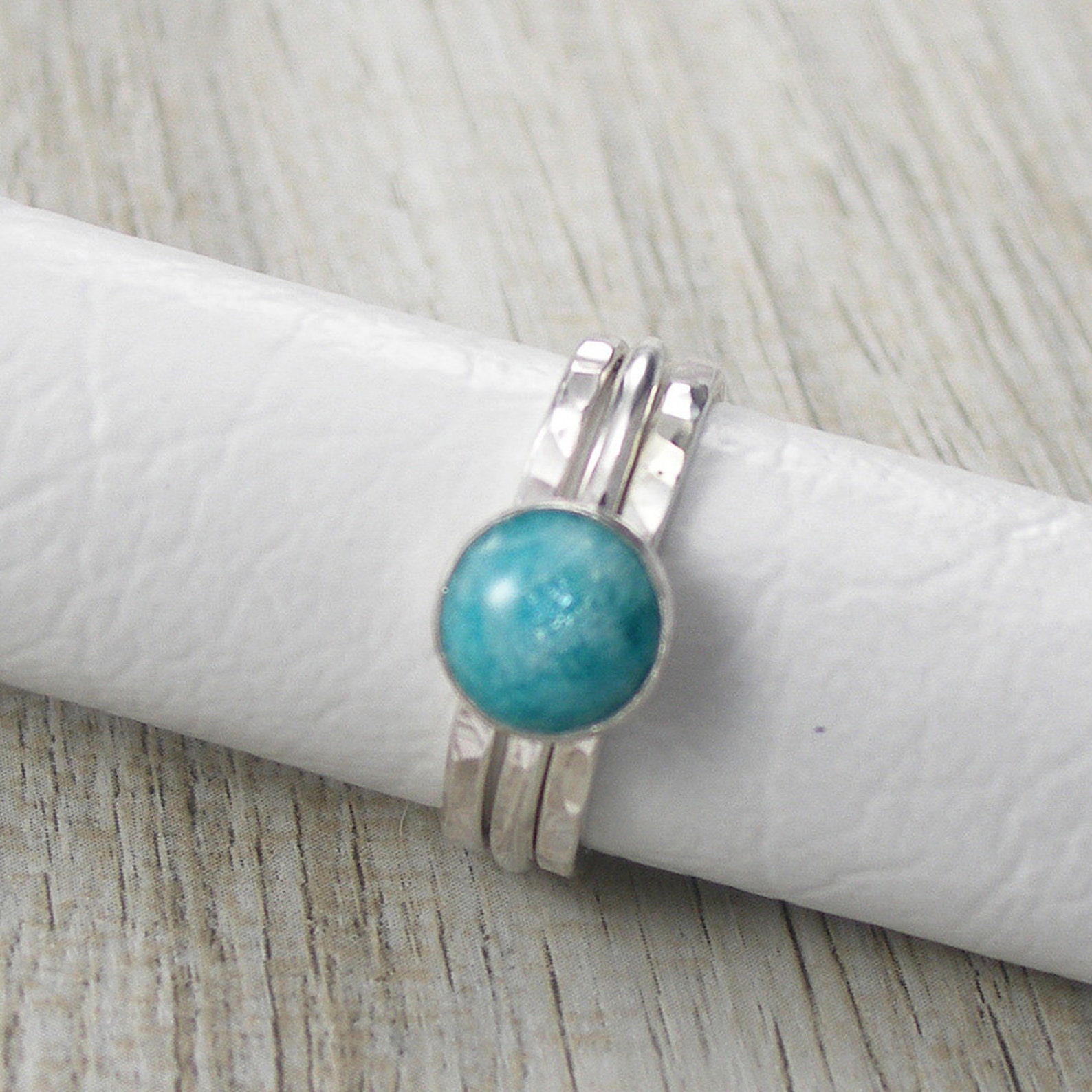 Amazonite Gemstone Ring 8 Mm Amazonite Round Gemstone - Etsy