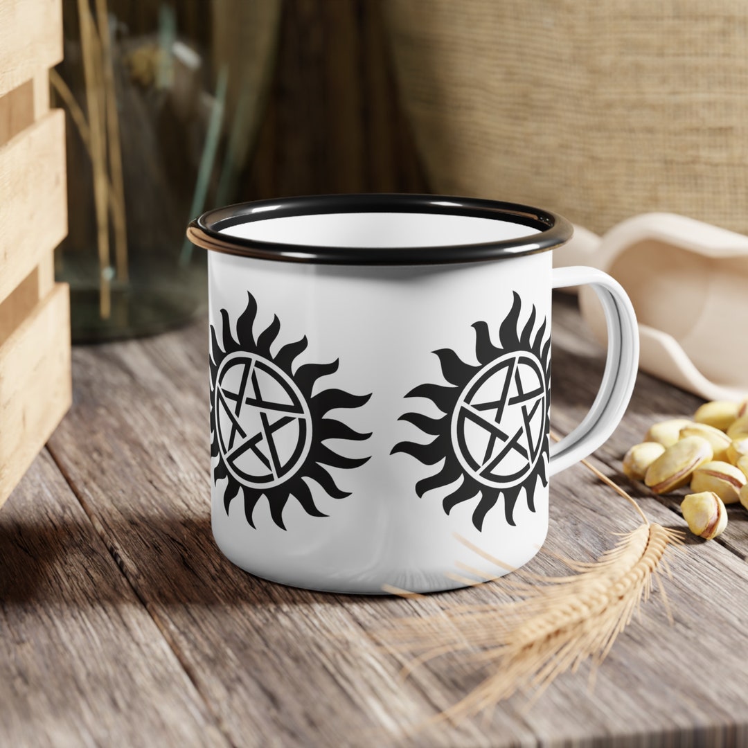 Mug Gift Supernatural Gift for Friend Sam and Dean Tattoo Enamel Hunter ...