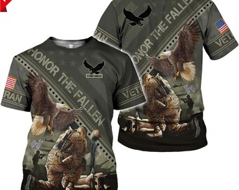 U.S. Army Veteran 3D Hawaiian Shirt Honor the Fallen Memorial Design - Etsy