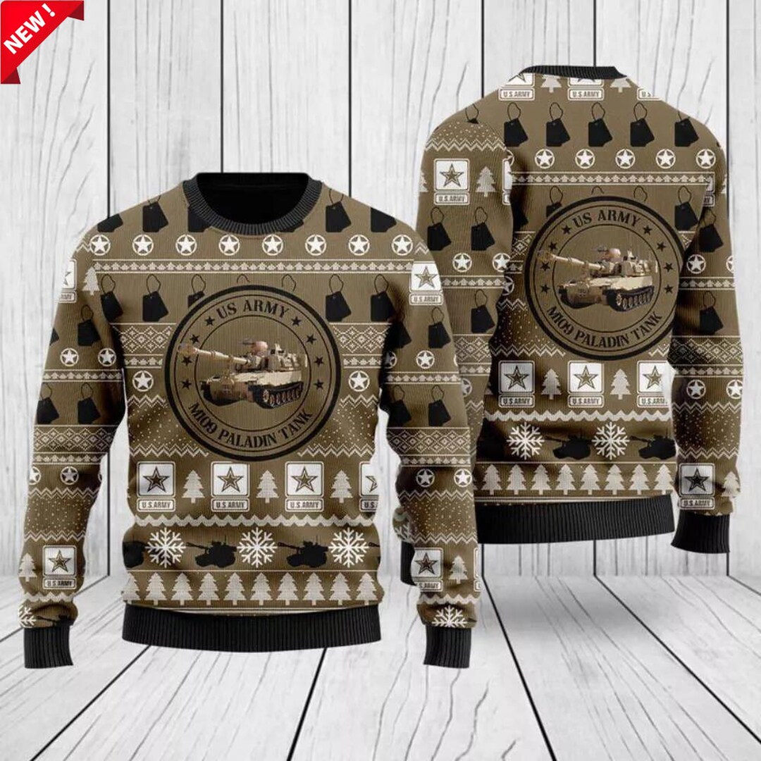 US Army M109 Paladin Tank 3D Christmas Sweater Xmas Gift for Dad and ...
