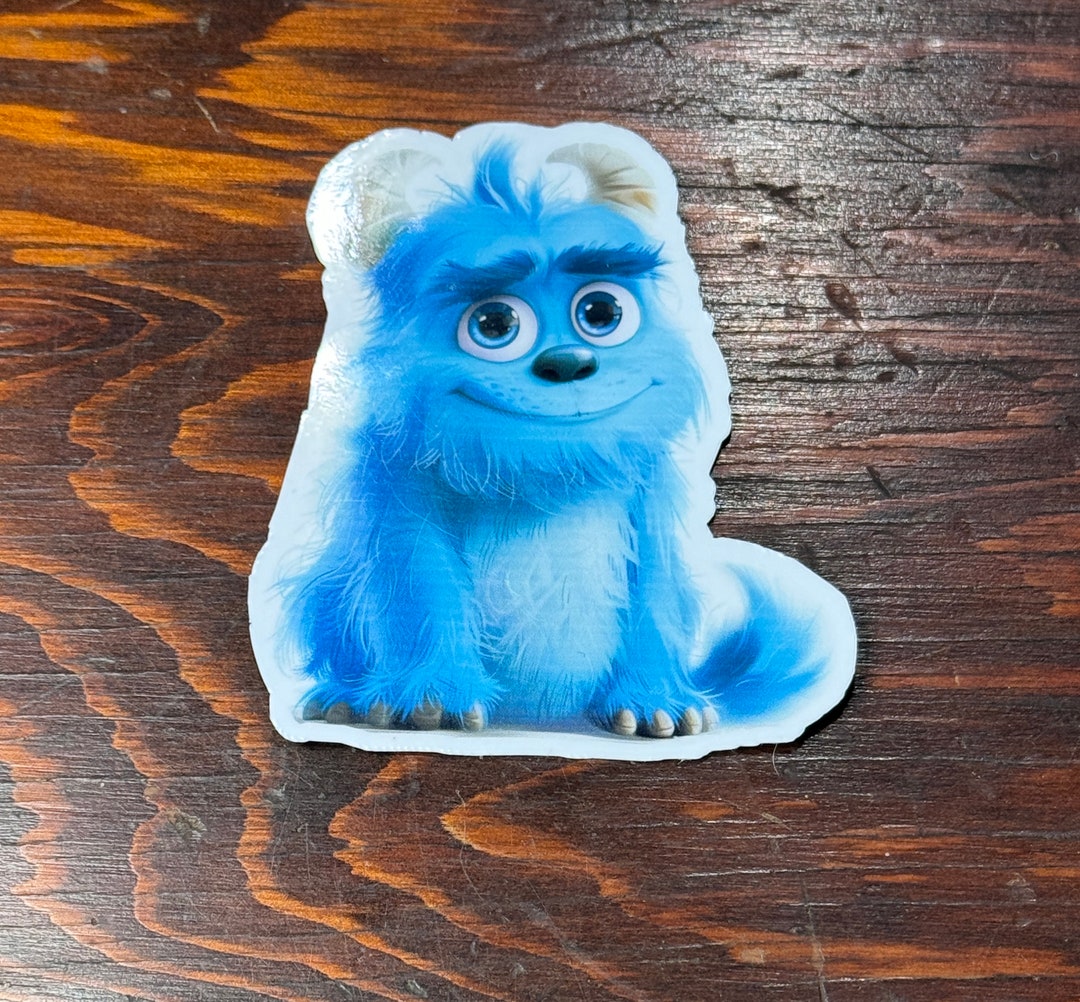 Cute Blue Baby Monster Vinyl Sticker - Etsy