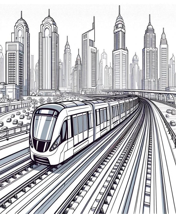 Dubai Coloring Pages Booklet With 17 Detailed Pages for Adults and ...