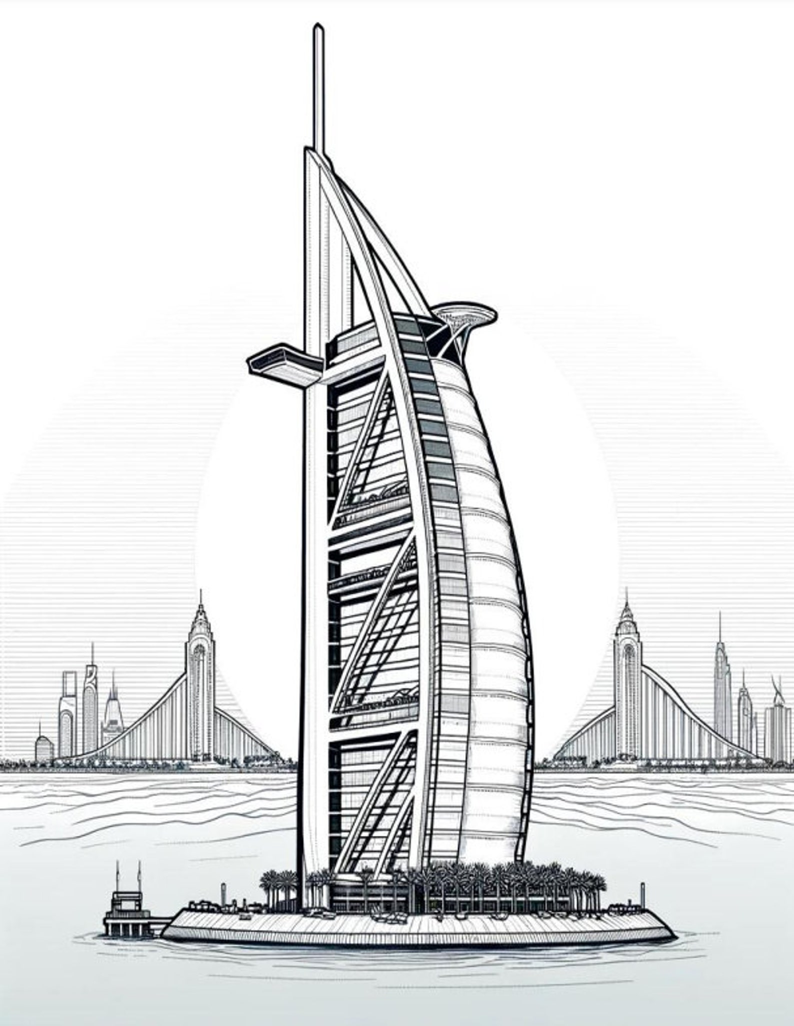 Dubai Coloring Pages Booklet With 17 Detailed Pages for Adults and ...