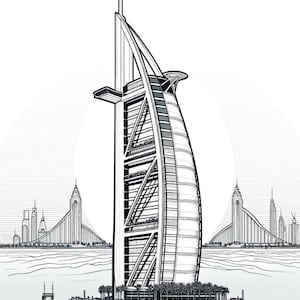 Dubai Coloring Pages Booklet With 17 Detailed Pages for Adults and ...