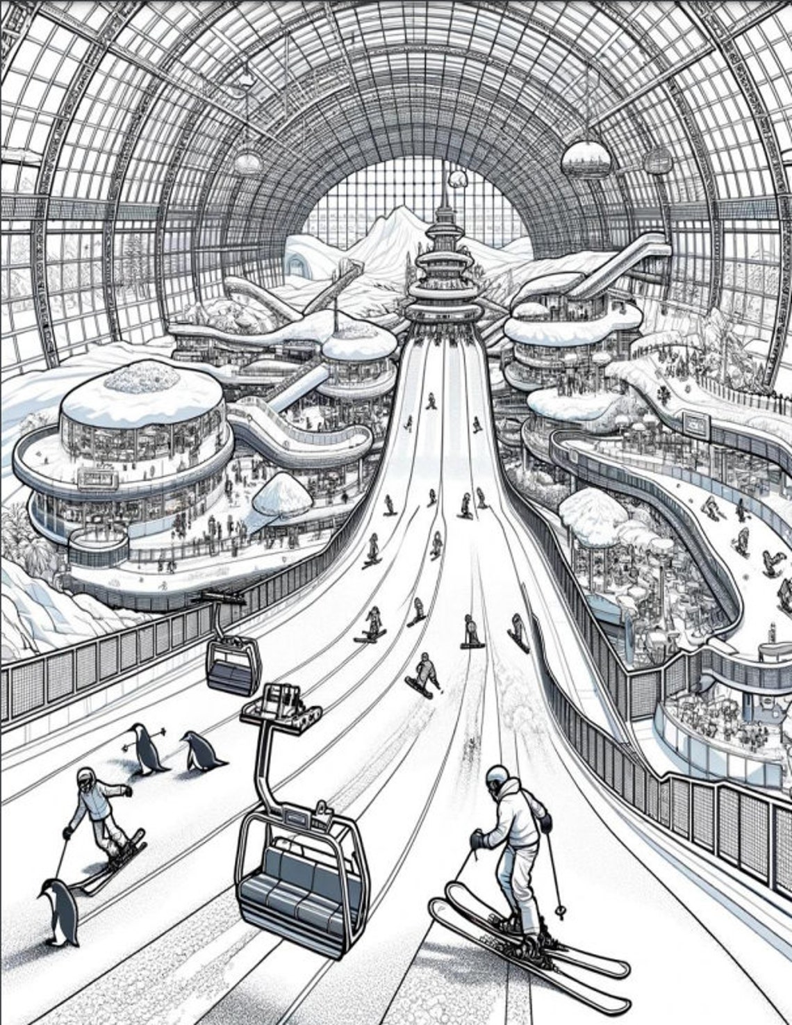 Dubai Coloring Pages Booklet With 17 Detailed Pages for Adults and ...