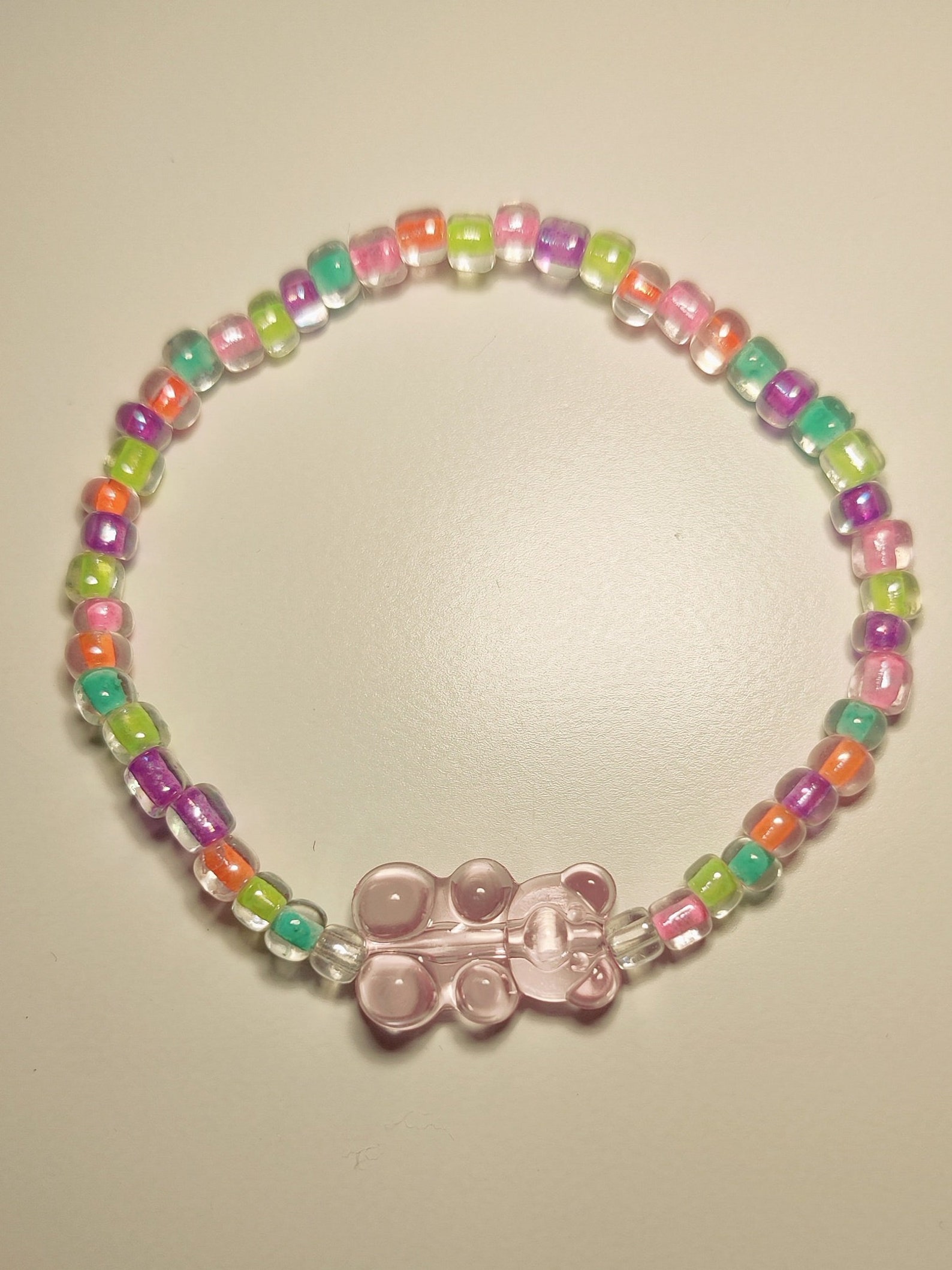Random Color Gummy Bear Seed Bead Bracelet - Etsy