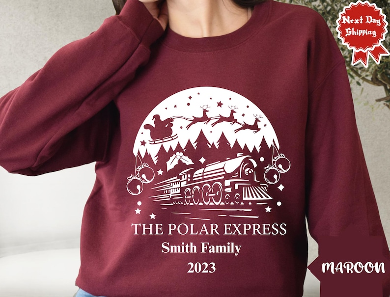 Polar Express Christmas Sweatshirt, Polar Express Ticket Hoodie ...