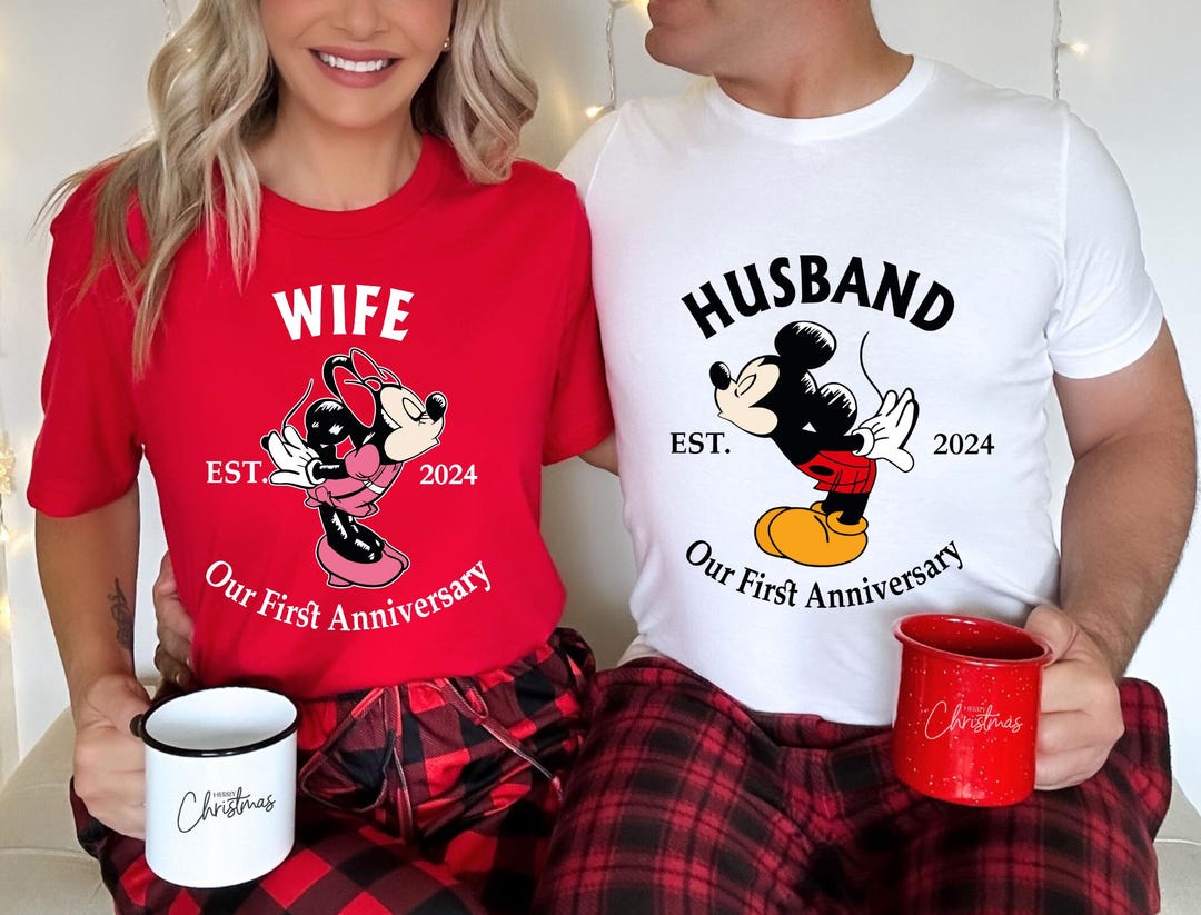 Custom Disney Anniversary Shirts Matching Couple Disneyworld Tee, Wife ...