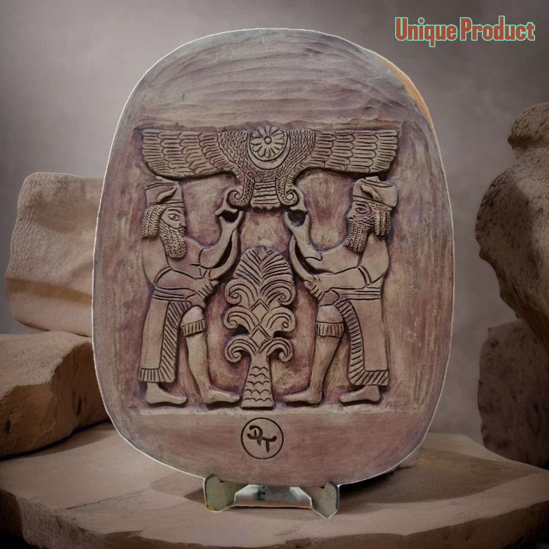 Enlil &enki İn Sumerian Belief, Two Gods Brothers Handmade Clay Relief Tablet Replica - Etsy