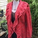 Red Plaid Women’s Victorian Cutaway Jacket, Ruffled Edwardian Coat ...