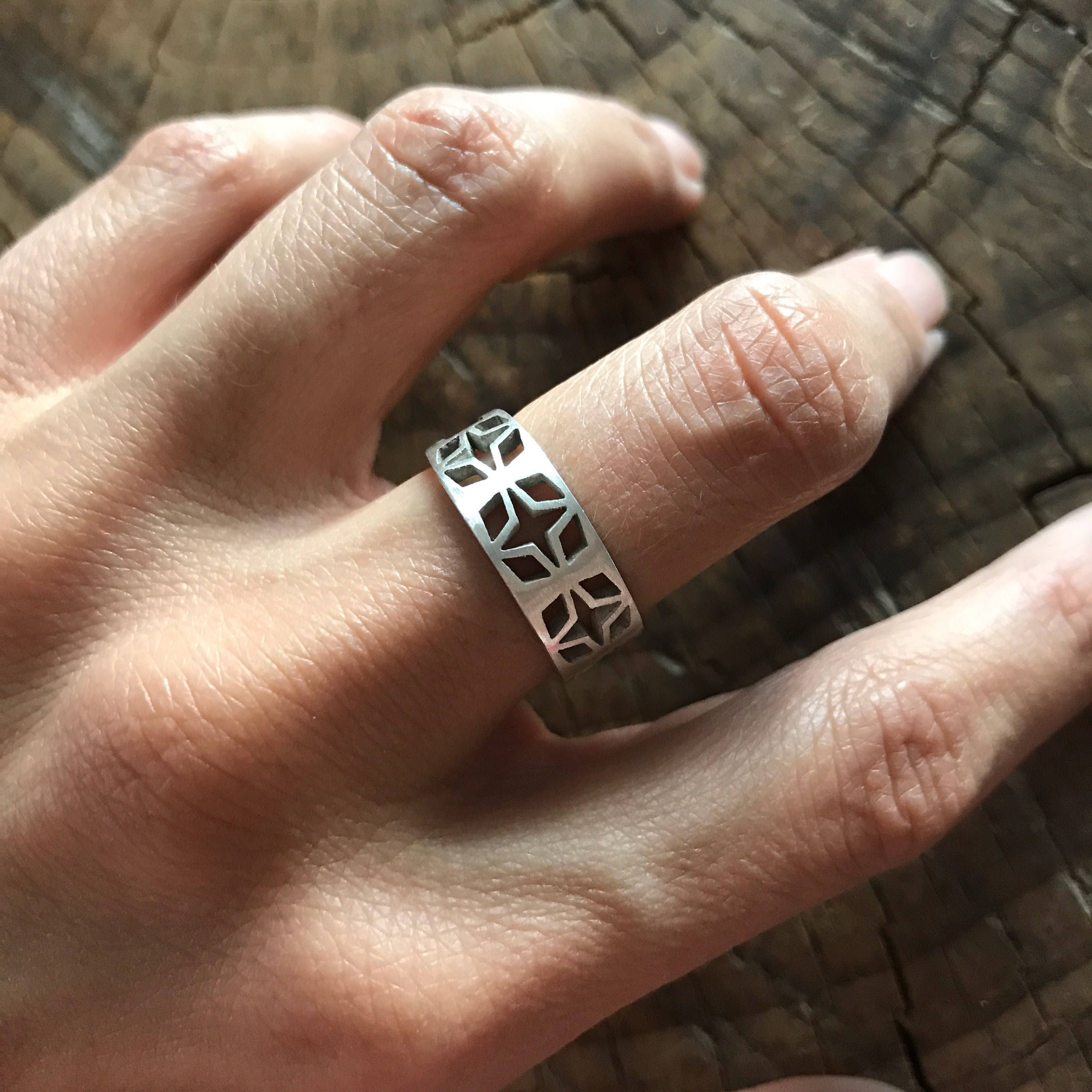 Atomic Breeze Block Ring | Etsy