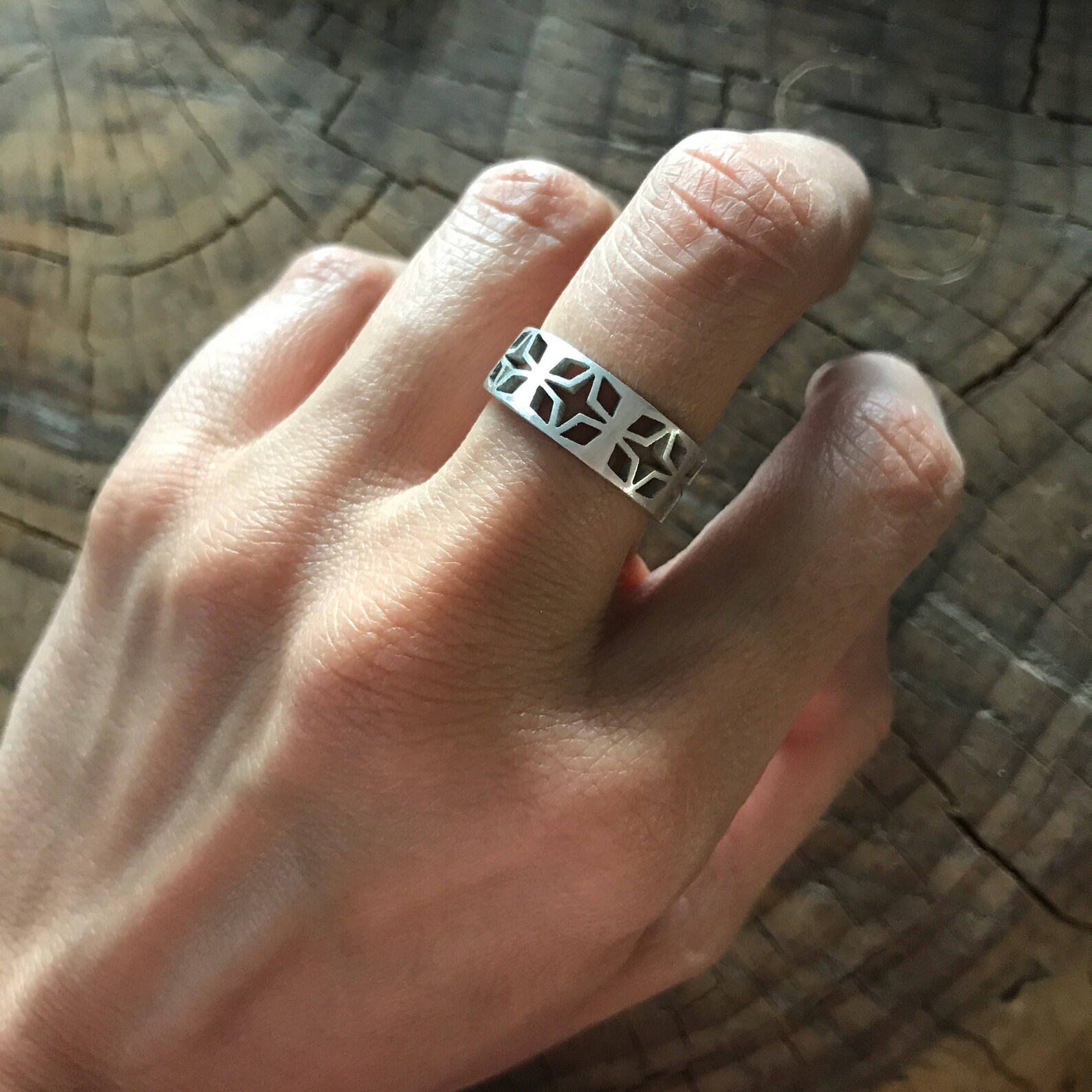Atomic Breeze Block Ring - Etsy