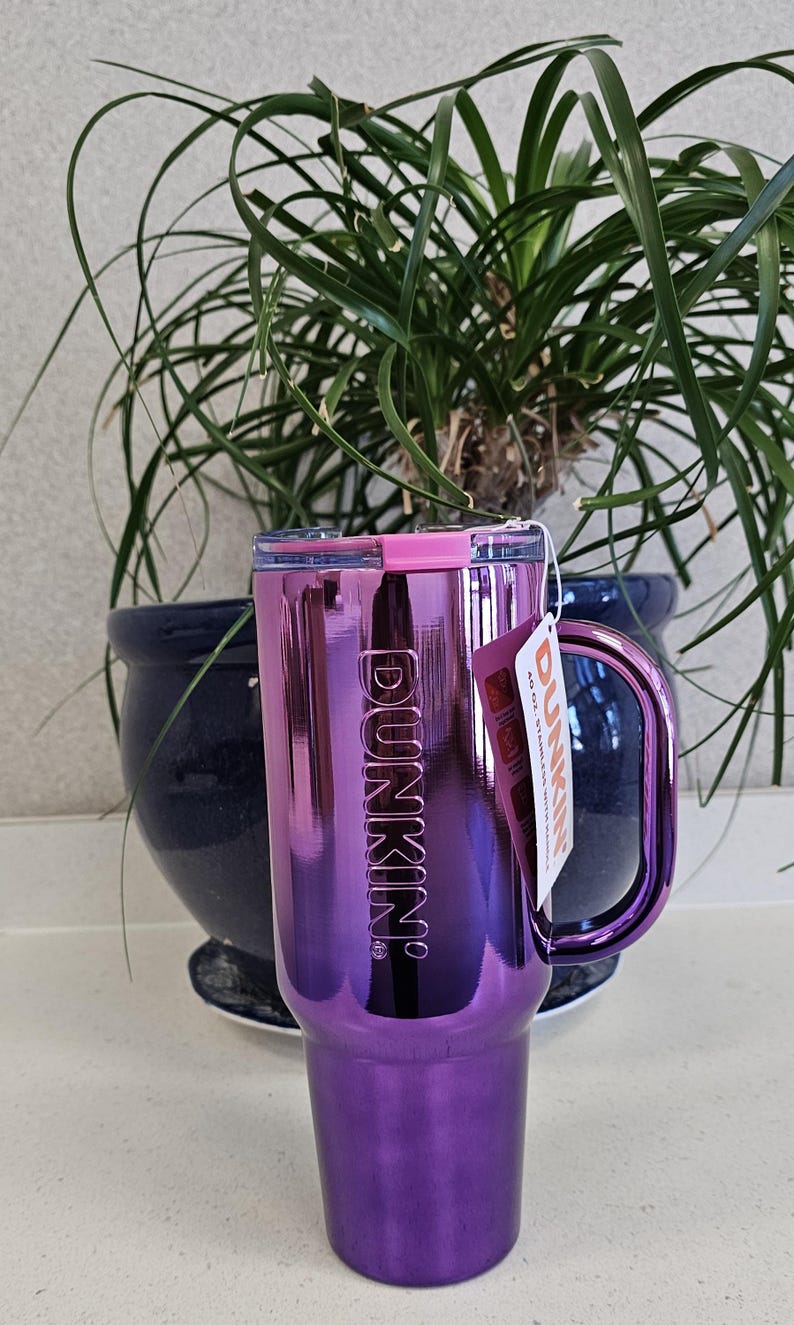 New SPILL PROOF Dunkin 40 Oz Iridescent Stainless Steel Cup - Etsy