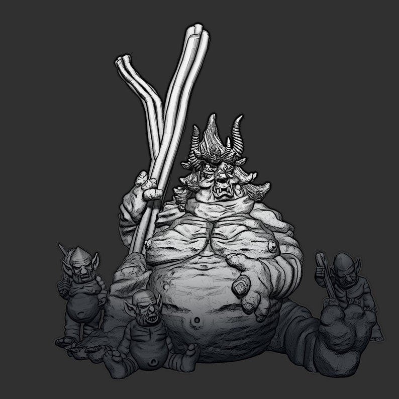 Nine Worlds: Troll Mother 3D Printed Miniatures - Etsy