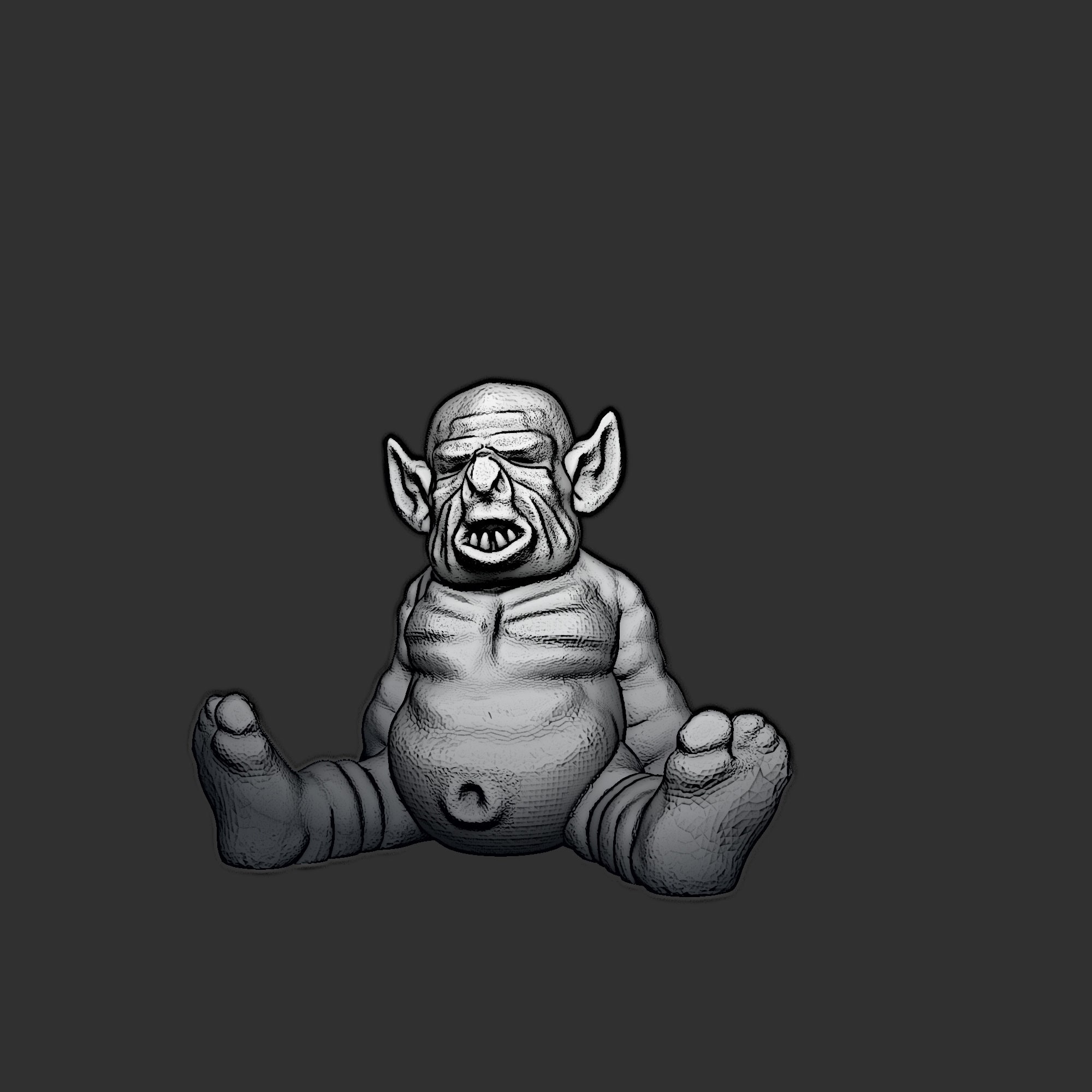 Trollbarn Sitting 3D Printed Miniatures - Etsy