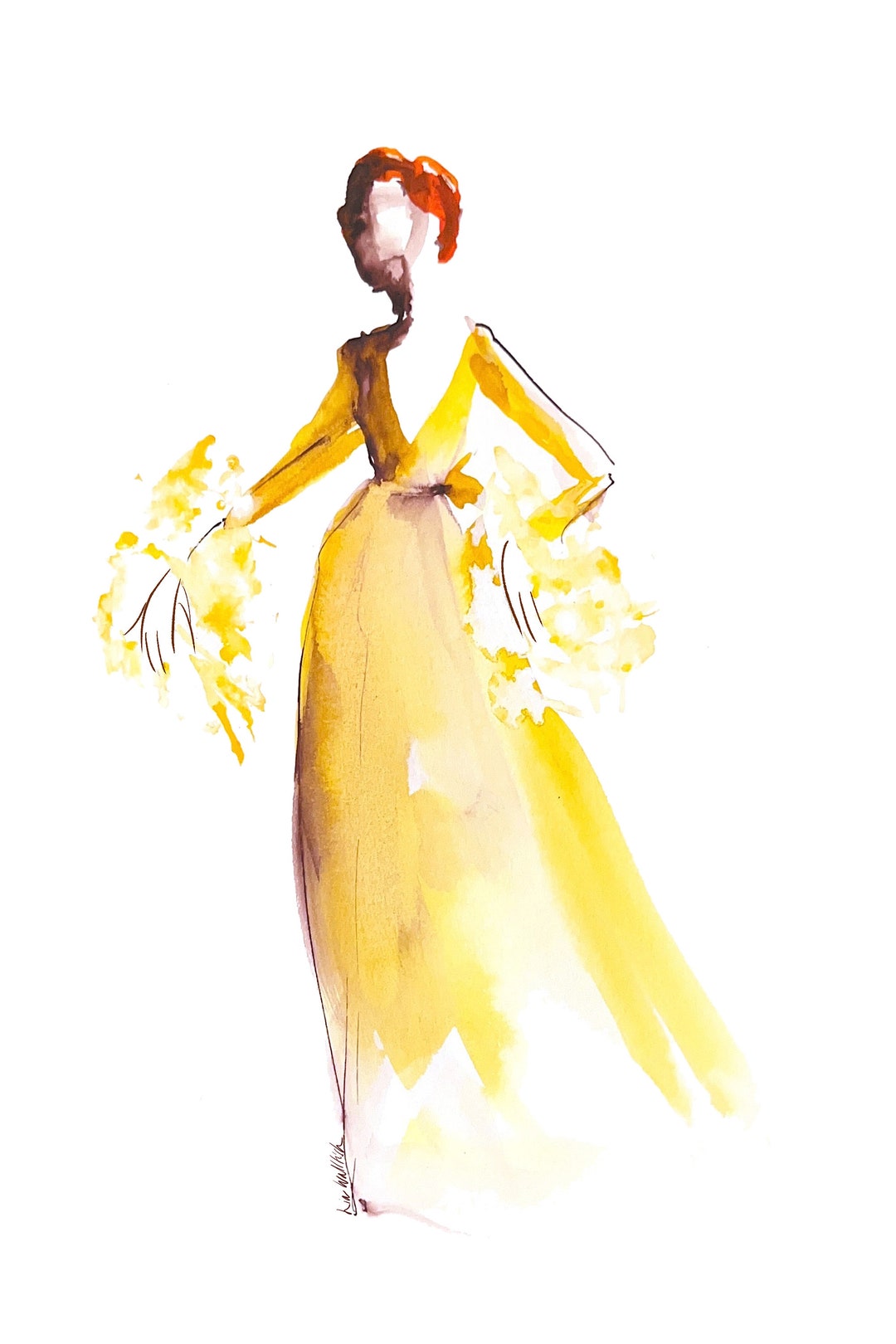 Madam Claire, Abstract Feminine, Figure Drawing, Ink Gesture - Etsy