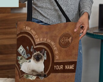 Siamese Cat Bag - Etsy